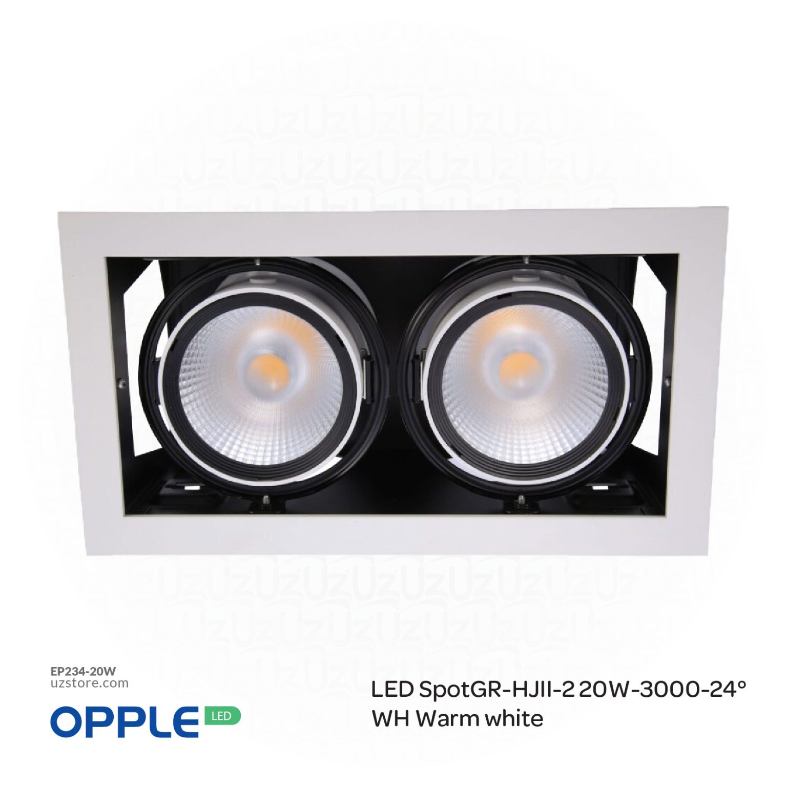 Đèn Spotlight Opple đơn/đôi âm trần-LEDSpotGR-HJII-2 20W-3000-24°-WH ...