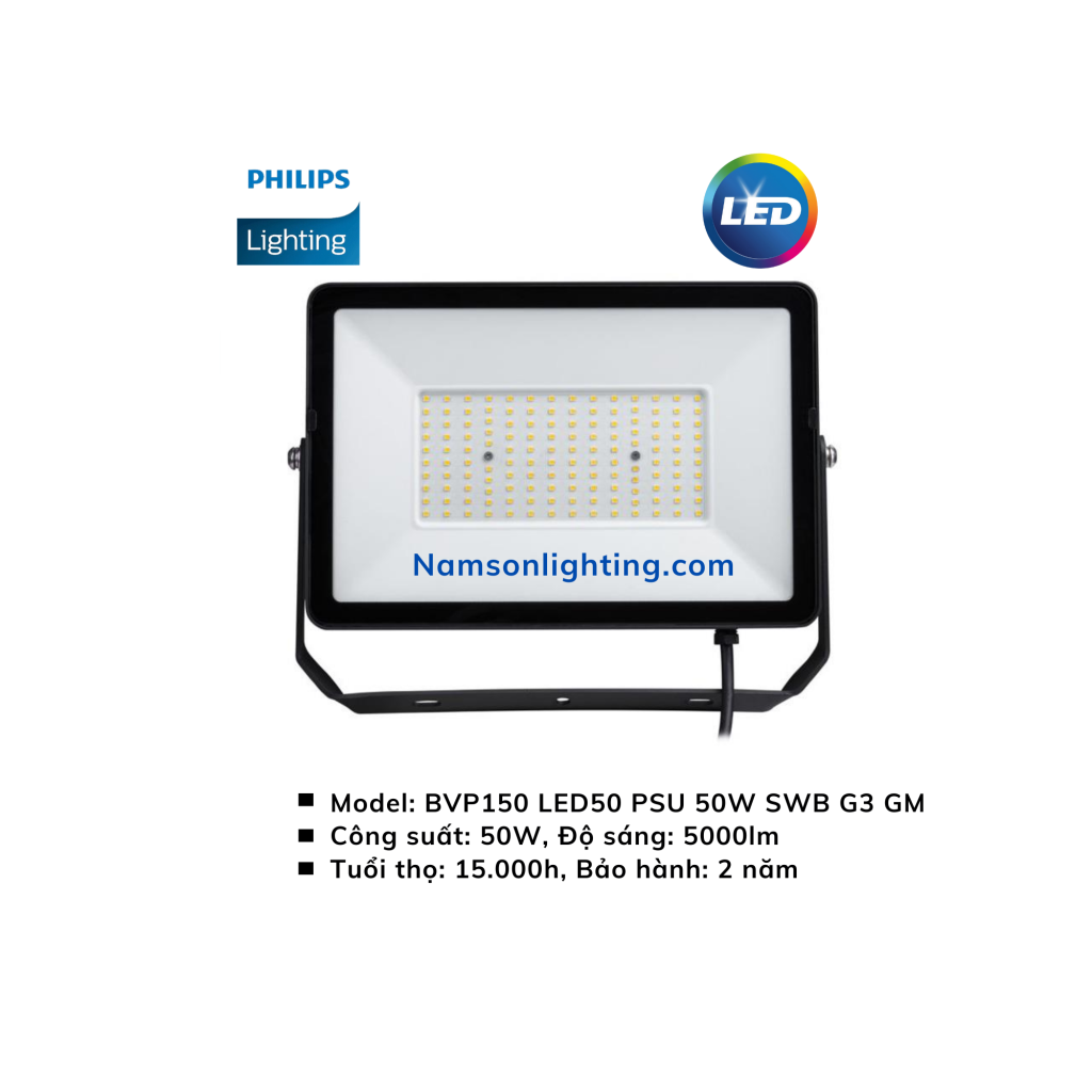 Đèn Pha Led Philips 50W-BVP150 LED50 PSU 50W SWB G3 GM - namsonlighting.com